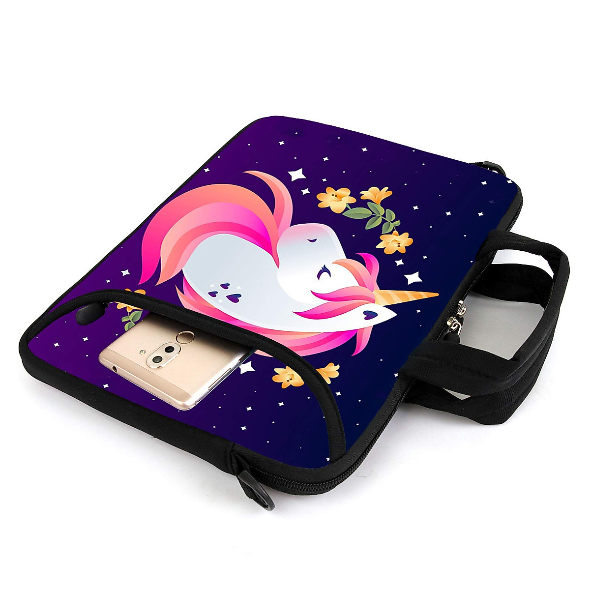 AMARY 14" 15" 15.4" 15.6" laptop sleeve chromebook case adjustable shoulder strap with handle accessory pocket for men women (15" JDB-3)