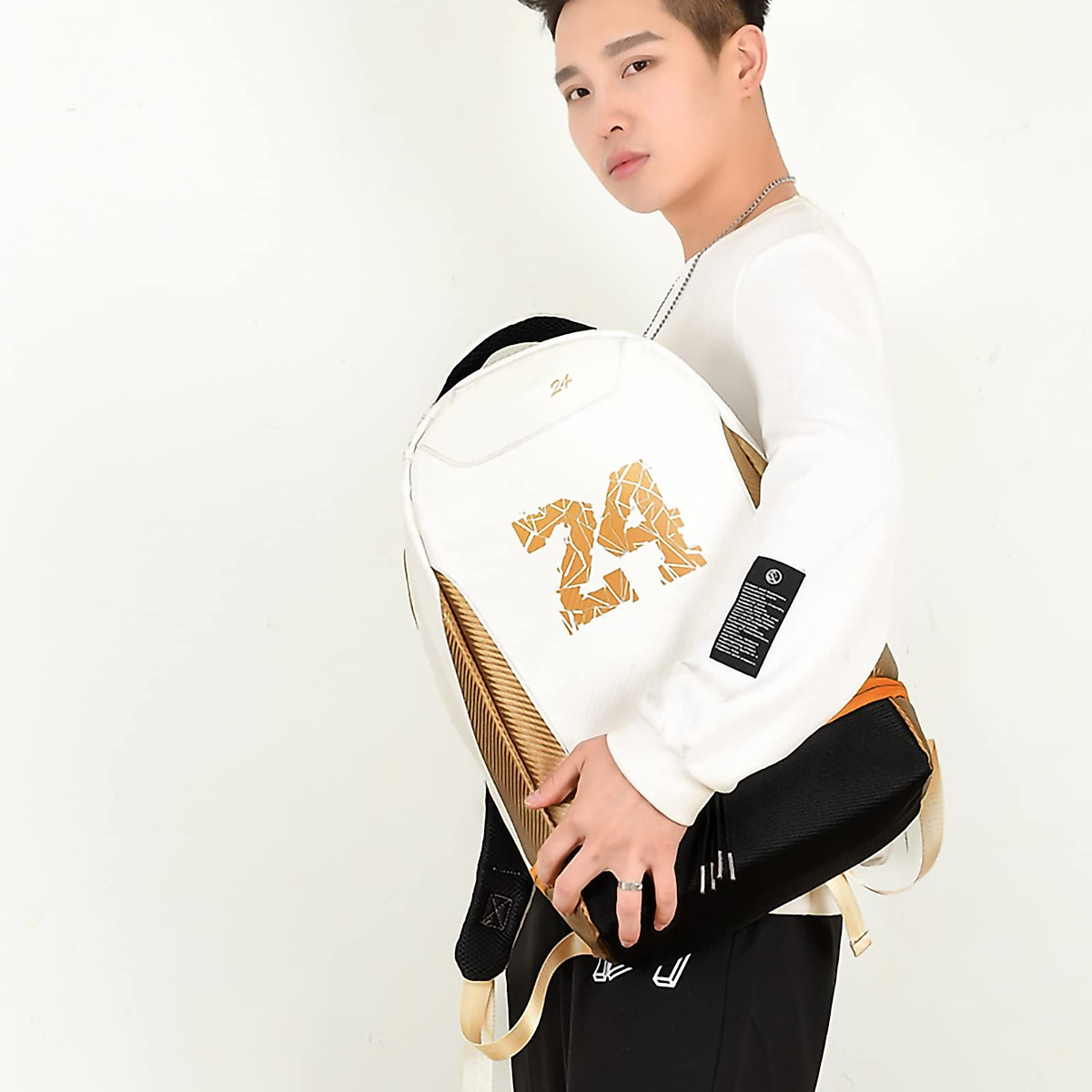 Ikh Unisex Basketball Backpack Large Capacity Sports Backpacks Lightweight Travel Bags K1-One Size