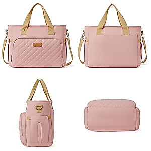 BOSTANTEN Cooler Bag, Insulated Soft Cooler Bag 13L Large Lunch Bag Cooler Tote Bag with Removable Shoulder Strap, Pink