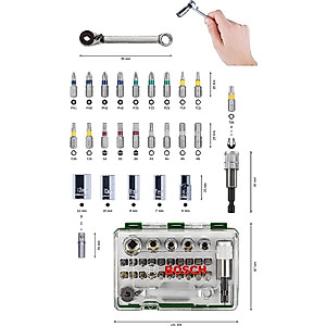 Bosch 2607017160 Screwdriver-/RATCHET Set 27 Pcs