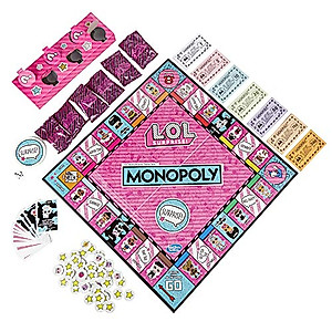 Monopoly Game: L.O.L. Surprise! Edition Board Game for Kids Ages 8 and Up