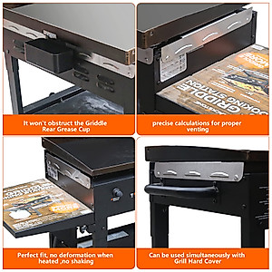 Wind Guards for Blackstone 28 Inch Griddle, Magnetic Blackstone Griddle Grill Accessories Fit with Side Shelf, Hood and Rear Grease Cup, Heat Shield for Side Table,Hold Heat, Save Gas and No Dropping