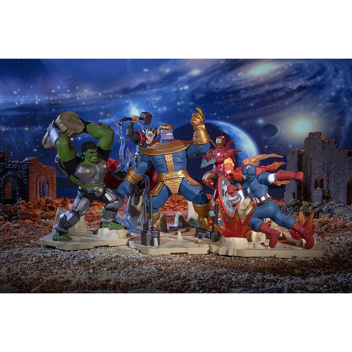 Zoteki Avengers Series 1-4” Captain America Collectible - Inspired by ‘Infinity’ - Collect Them All: Fan Favorite Characters Iron Man, Thor, Hulk, Captain Marvel, Thanos, Mystery Chase Variant