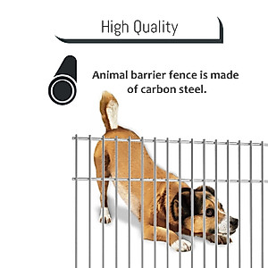 Dog Fence Barrier - Carbon Steel Fences 24" X 15" - Pack of 15 Dog Digging Fence Barrier with Wooden Guide Tool - Prevent Dog Digging Under Fence - Animal Barrier Fencing for Yard, Outdoor