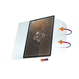 Closable Inner Sleeves | Pack of 100 Clear Standard Card Game Sleeves | Extra-High Clarity | Professional Protection for Up to 100 TCG Decks, Card Games and Board Games | Made by Gamegenic