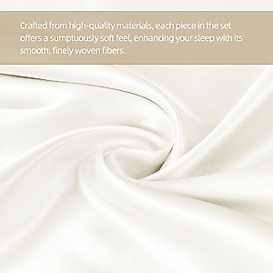 Cibhlea Premium Satin Fabric - Smooth & Shimmering Satin, 58" Wide | Ideal for Wedding Dresses, Decorations, and Crafts | Premium Quality, Soft & Silky Touch | Sold by The Yard (White, 3 Yard)