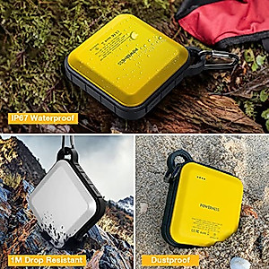 Powerness U36 10050mAh Power Bank Charger with LEDs Panel Light for Cellphones, Tablets, IP67 Waterproof Perfect Lantern Flashlight for Emergency, Car Repairing, Hiking, Workshop, Fishing
