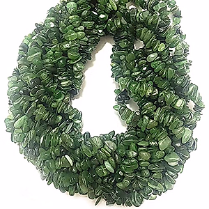 PLTbeads 7-8mm Natural Green Canada Jade Gemstone Chips Beads Healing Crystals Waist Bracelets Necklace Kit Irregular Stone DIY Crafts Design Jewelry Making