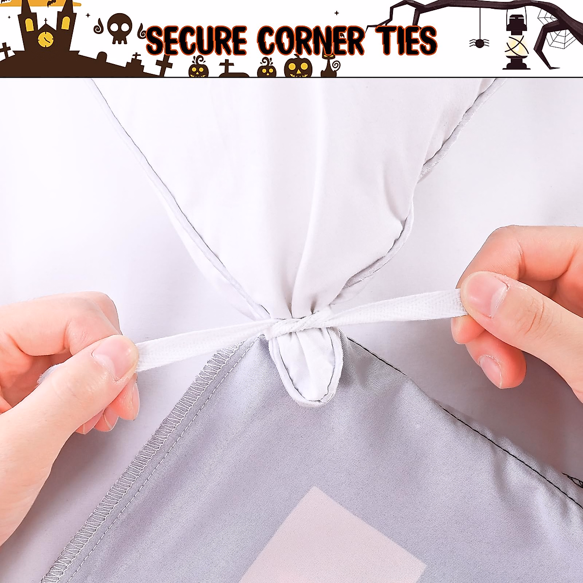 ASPMIZ 3 Piece Halloween Duvet Cover Queen Size Set, Black Bats Duvet Cover Set with Zipper Closure, Orange Flying Bat Comforter Cover Set 1 Duvet Cover 90 x 90 inches & 2 Pillow Shams