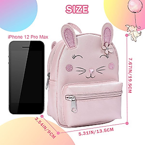 PinkSheep Toddler Backpack Toddler Bag Cute Pink Rabbit Bag for 3-13 Years Little Grils Kids