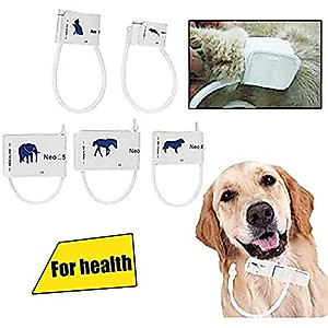 5 Pcs Veterinary Animal Blood Pressure Cuff,Disposable Pet Cat Sphygmomanometer Cuff Accessories - Fit Most Animal Monitor with 2 Kinds of Interfaces(#2 Cat)