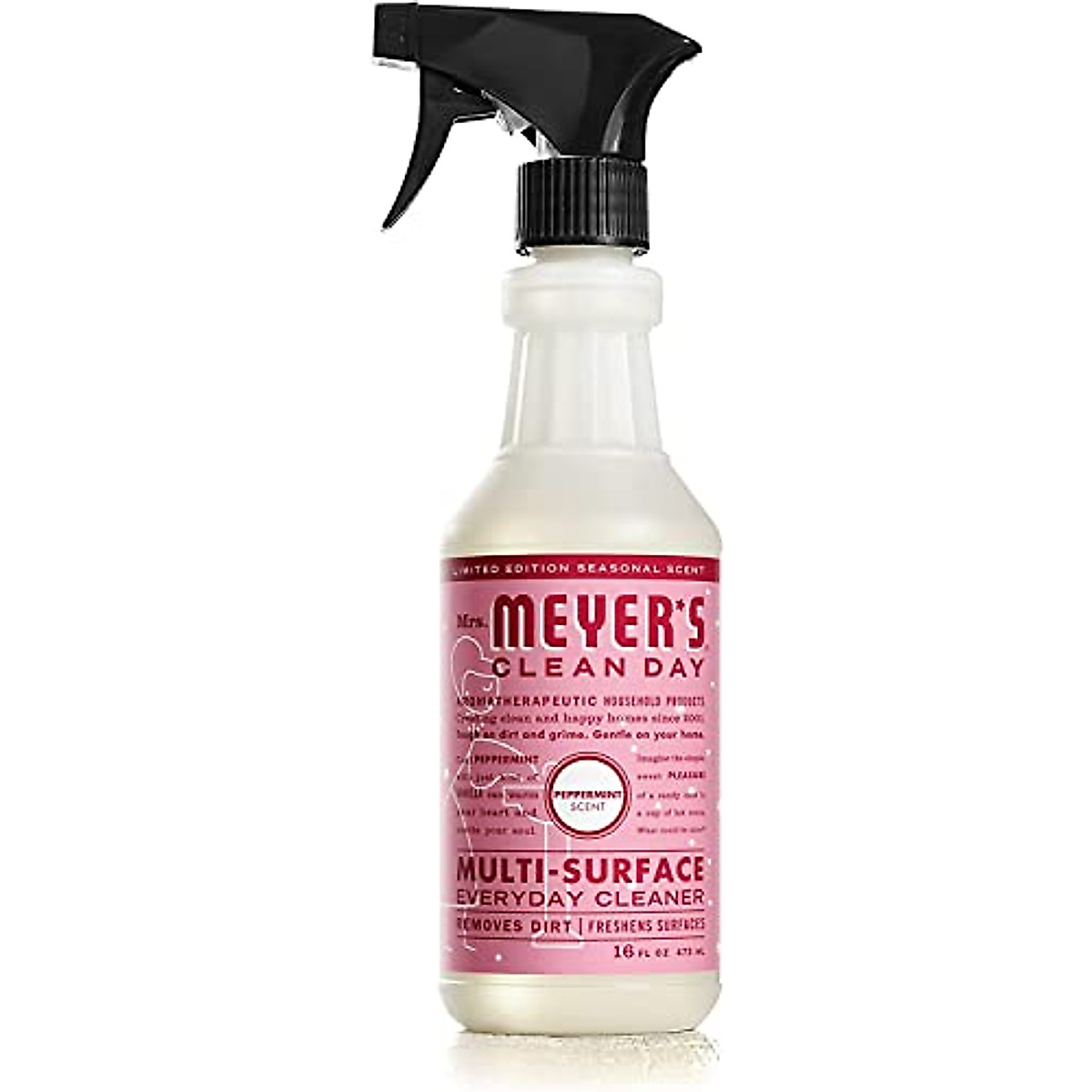 MRS. MEYER'S CLEAN DAY Multi-Surface Cleaner, Peppermint, 16 Fl Oz. (Pack of 12)