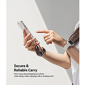 Ringke Hand Strap [Phone Wrist Strap] Designed for Camera Strap and Phone Strap, Adjustable Sturdy Universal Lanyard Compatible with Camera and Phone Case - Black