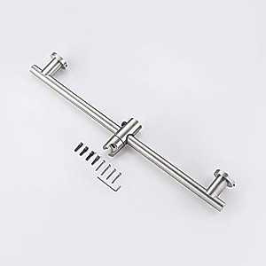 KES Shower Slide Bar for Bathroom with Adjustable Handheld Shower Holder Wall Mount, Brushed SUS 304 Stainless Steel, F204-2