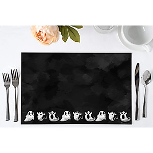 DB Party Studio Ghost Halloween Paper Placemats 25 Count Set Adult Teen Costume Parties Dining Brunch Lunch Disposable Easy Cleanup 17" x 11" Fall Seasonal Kitchen Table Setting Decor Place Mats