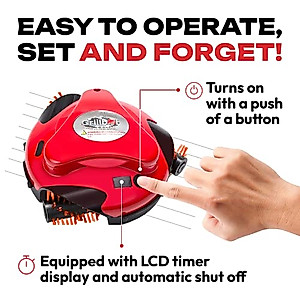 Grillbot Automatic Grill Cleaning Robot (Red, Grillbot Bundle)