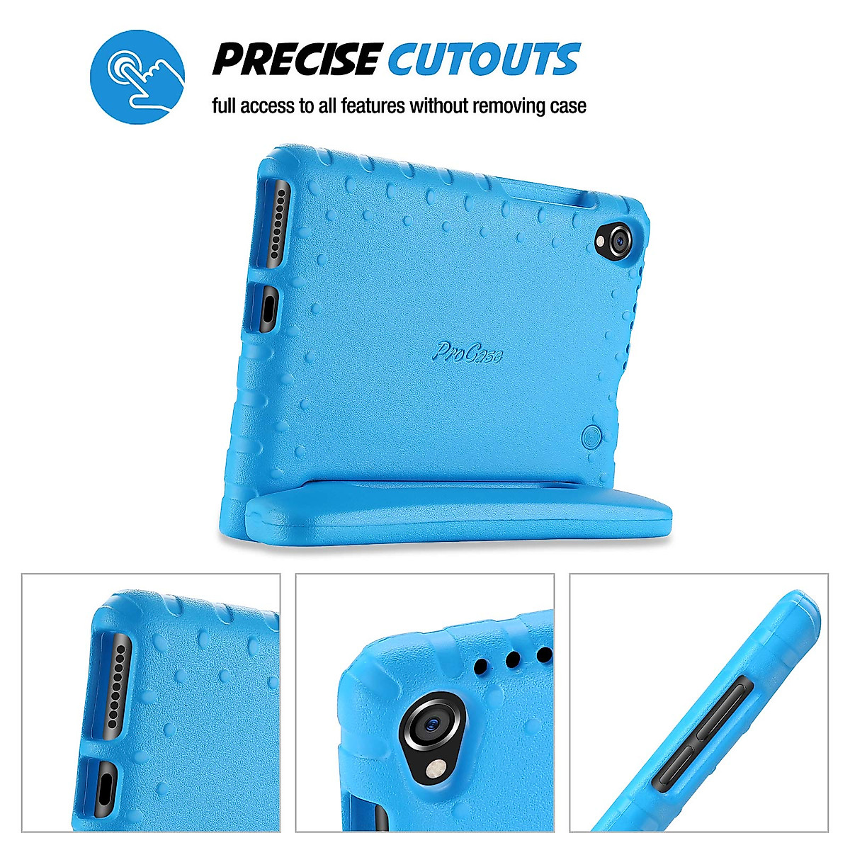 ProCase Kids Case for Lenovo Tab M8 4th Gen 2023/3rd Gen 2022/HD LTE 2021/Tab M8 HD//Smart Tab M8/Tab M8 FHD 2019, Lightweight Shockproof Kids Friendly Case for Lenovo Tab M8 Tablet 8" -Blue