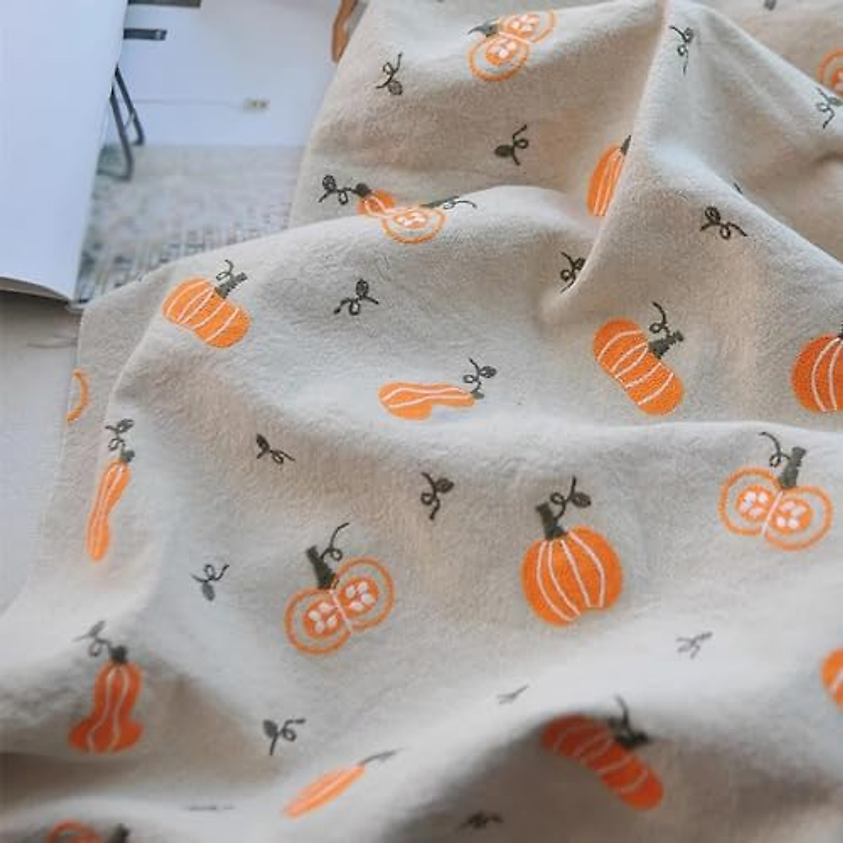 XMTXZYM 2 Meter Embroidery Fabric Cotton and Linen Fabric Handmade DIY Sewing Fabric