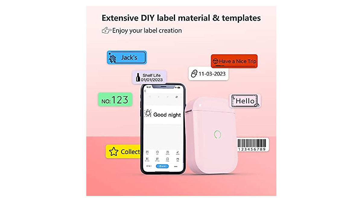 PikDik Mini Bluetooth Label Maker - Smart & Portable