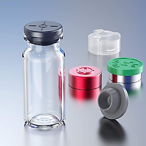 Med Lab Supply Butyl Rubber STOPPERS for VIALS, 20MM, Gray - 100 Pieces