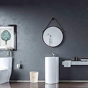 Le Bain Paris Collection by Ben&Jonah Heavy Porcelain Waste Basket (9.5"H x 8" Top Diameter, 7" Bottom Diameter)