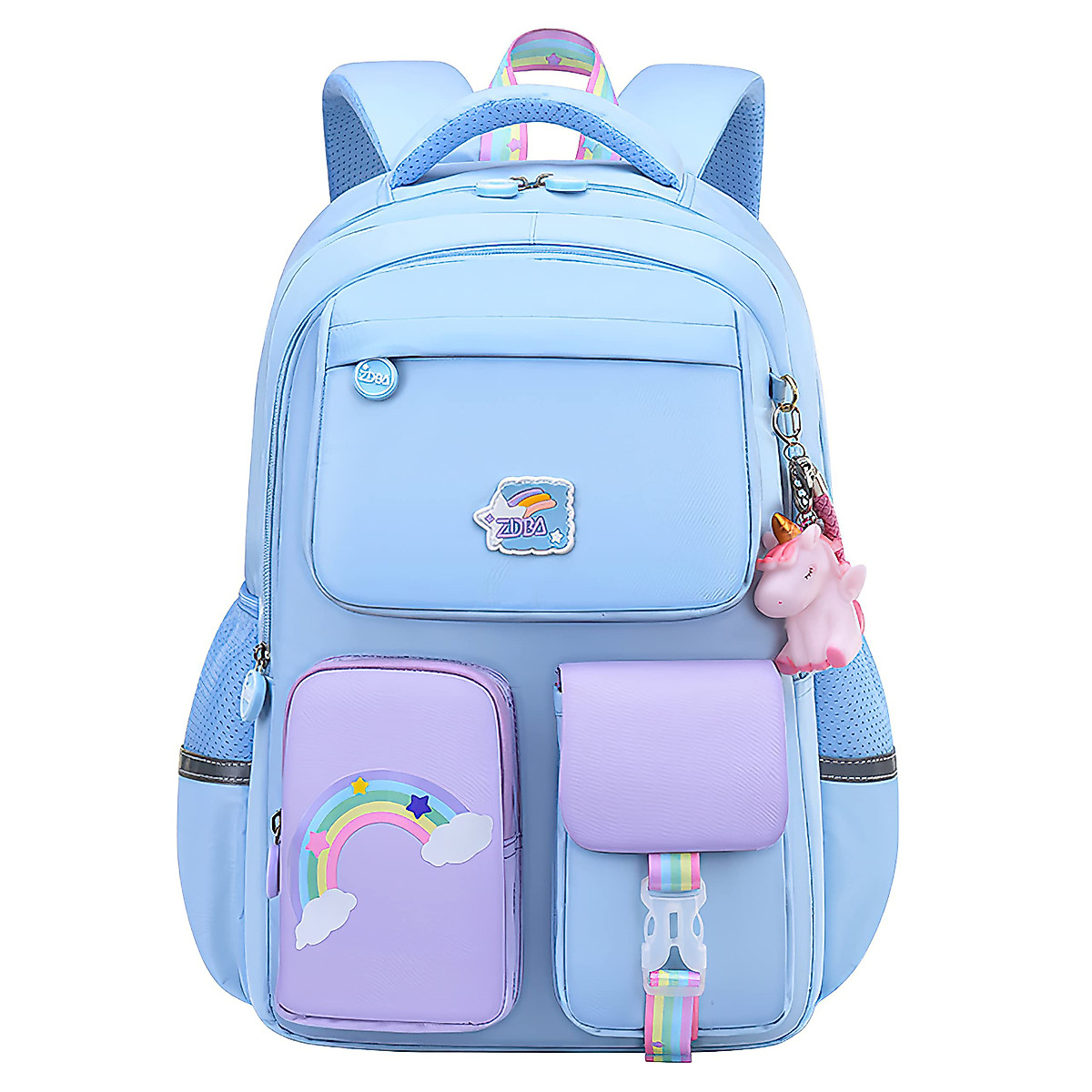KTamiran Cute Backpack Travel Backpacks Bookbag for Women & Men Boys Girls School College Students Backpack Durable Water Resistant Blue Large