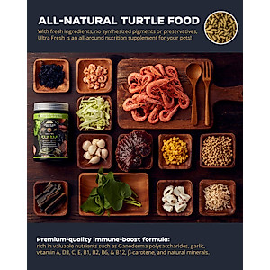 Ultra Fresh - Turtle Nutri Stick, Wild Sword Prawn, Calcium & Vitamin D Enriched Aquatic Turtle Food with Probiotics for Picky Turtles, Made from All Natural Ingredients 13.4 oz