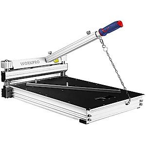 WORKPRO 13" Laminate Floor Cutter, Vinyl Floor Cutter for Laminate, Multi-layer Flooring, Parquet, Fiber Cement Wall Panels, Rubber Concave Base, LVT, VCT, SPC, LVP, WPC and Vinyl Plank
