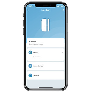 Feit Electric Smart WiFi Door and Window Sensor, Battery Powered, 2.4GHz No Hub Required, Remote Home Monitoring, Not Compatible with Other Security Systems, MOT/Door/WiFi/BAT