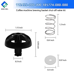 KOLEOLL 2 Pack Coffee Maker Brew Basket Stop Valve Kit 112435-000-000 185774-000-000 Compatible with Hamilton Beach Coffee Makers 990117900 990237500