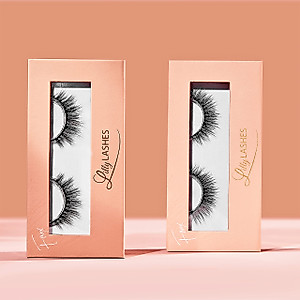 Lilly Lashes Everyday Miami Faux Mink Lashes False Eyelashes Natural Look Faux Wispy Lashes Mink Natural Lashes Short Lashes Round Shaped 13 mm Length Reusable Up to 20 Times
