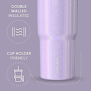 Hydrapeak Nomad 32 oz Tumbler with Handle and Straw Lid, Leakproof Tumbler, Tumbler Lid Straw, Double Insulated Tumblers, 32oz Double Insulated Cup Straw, Stainless Steel (Enchanted Lavender)