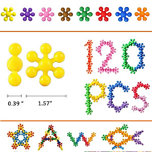 Educational toys Building Blocks 120 Pcs Plastic Gears STEM Toys, Interlocking Toy Building Sets Kid Toys , Occupational Therapy Preschool Toys ， Classroom must haves building toys for kids ages 4-8