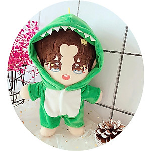 20cm /8" Doll Plush Doll's Clothes Animal one-Piece Garment Suit Pajamas Toys Dolls Accessories (Dinosaur)