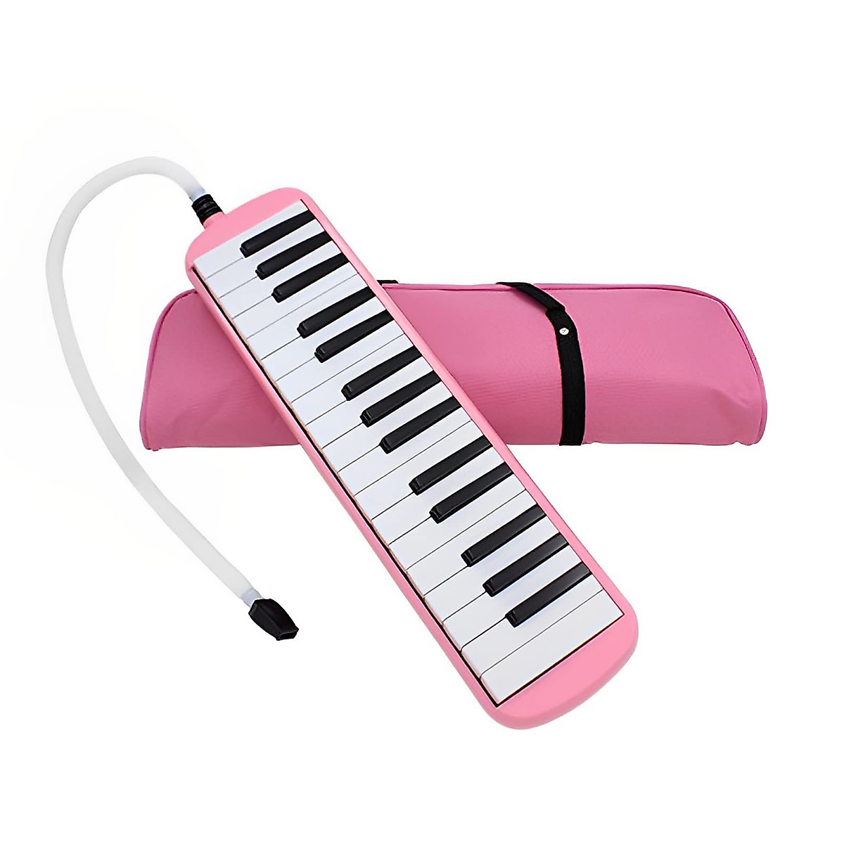 Melodica 32 Key Pianica Portable with Carrying Bag Short and Long Mouthpieces for Beginners Kids Gift