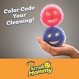 Scrub Daddy Scrub Mommy - Scratch-Free Multipurpose Dish Sponge - BPA Free & Made with Polymer Foam - Stain, Mold & Odor Resistant Kitchen Sponge (3 Count)