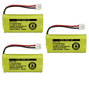 Replacement Battery for AT&T BT8001 / BT8000 / BT8300 / BT184342 / BT284342 / 89-1335-00 / 89-1344-01 / BATT-6010 / CPH-515D (3-Pack, Bulk Packaging)