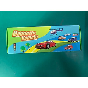 SpriteGru 33 PCS Vehicle Foam Magnets for Toddlers Kids, Perfect for Preschool Learning (Land Air Ocean All Included)
