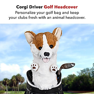 Daphne’s Corgi Driver Headcover | Premium Driver Headcovers | Funny Golf Club Covers | Stylish Protection for Your Clubs | Men's Golf Gear | Driver Headcover for Men and Women