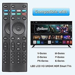 【Pack of 2】 Replacement Remote Control for Vizio TVs,XRT140 for All Vizio LED LCD HD 4K UHD HDR Smart TVs