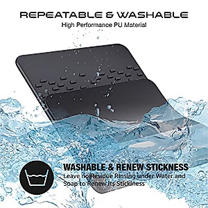 JIMISHA Anti Slip Pad Sticky Gripping Pad Sticky Gel Pad Multifunctional Fixate Gel Pads Non-Slip Mounting Pad Cell Pad, 6.3 x 2.8 inch (2 Pack)