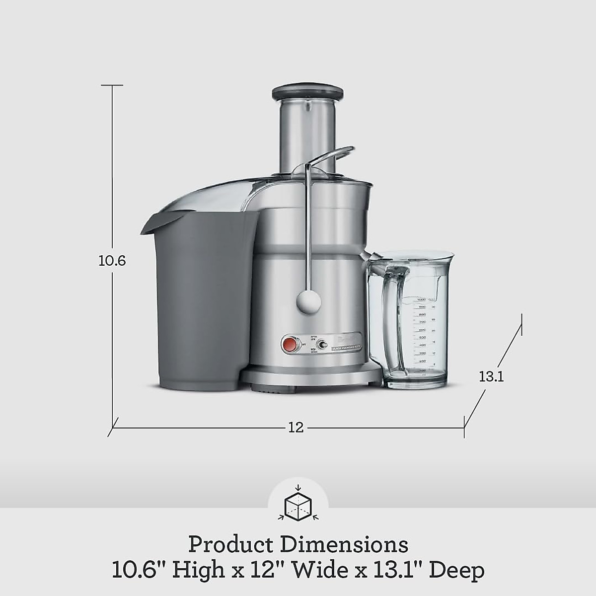Breville Juice Fountain Elite Juicer, Brushed Stainless Steel, 800JEXL
