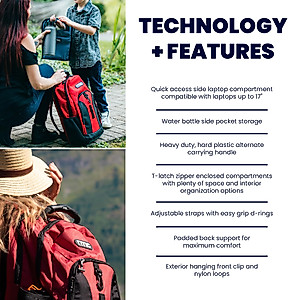 RTIC Summit Laptop Backpack, Brick & Black Medium