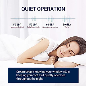 DELLA 5000 BTU 115V/60Hz Window Air Conditioner, Whisper Quiet AC Unit with Easy to Use Mechanical Control and Reusable Filter, Cools Up to 150 Sq. Ft.