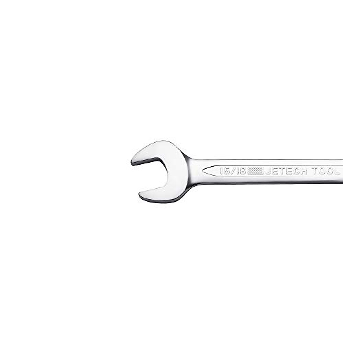 Jetech 15/16 Inch Combination Wrench - Industrial Grade Spanner with 12-Point Design, 15-Degree Offset, Made with Durable Chrome Vanadium Steel in Sand Blasted Finish, Forged, Heat-Treated, SAE