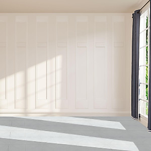 LOHISHIL 32PCS 12 * 12in Stick Floor Tile White Floor Tiles Self, Adhesive Wall Tiles Peel and Stick Floor Tiles Bathroom Floor Stickers for Kitchen, Bedroom, Hallways, Garages, Lobbies(White)