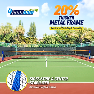 Premium Pickleball Net, 22FT Regulation Size Portable Pickleball Net, Pickle Ball Net System with Carrying Bag for Driveway Backyard Outdoor Indoor