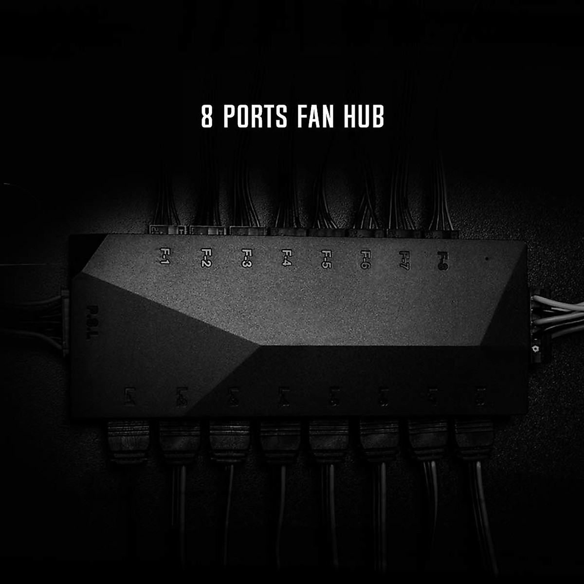 ID-COOLING HA-02 Fan Hub for Computer Internal Fans, 8 PWM Ports+8 ARGB Ports, ARGB Motherboard Sync, PWM Functional Fan Adapter
