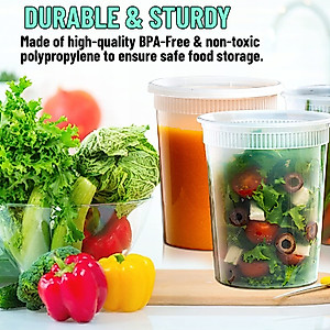 Glownary Pactiv/Newspring YSD2532 Delitainers [240] 32 oz Deli Containers With Airtight Lids, Food Storage/Soup Containers