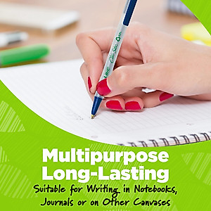 BIC Ecolutions Clic Stic Blue Ballpoint Pens, Medium Point (1.0mm), 12-Count Pack, Retractable Ball Point Pens Made from 78% Recycled Plastic